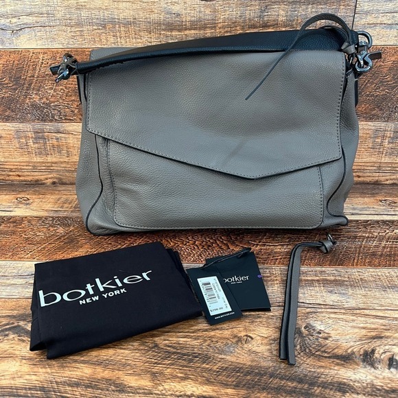 Botkier | Bags | Botkier Cobble Hill Hobo Purse Winter Gray Leather ...